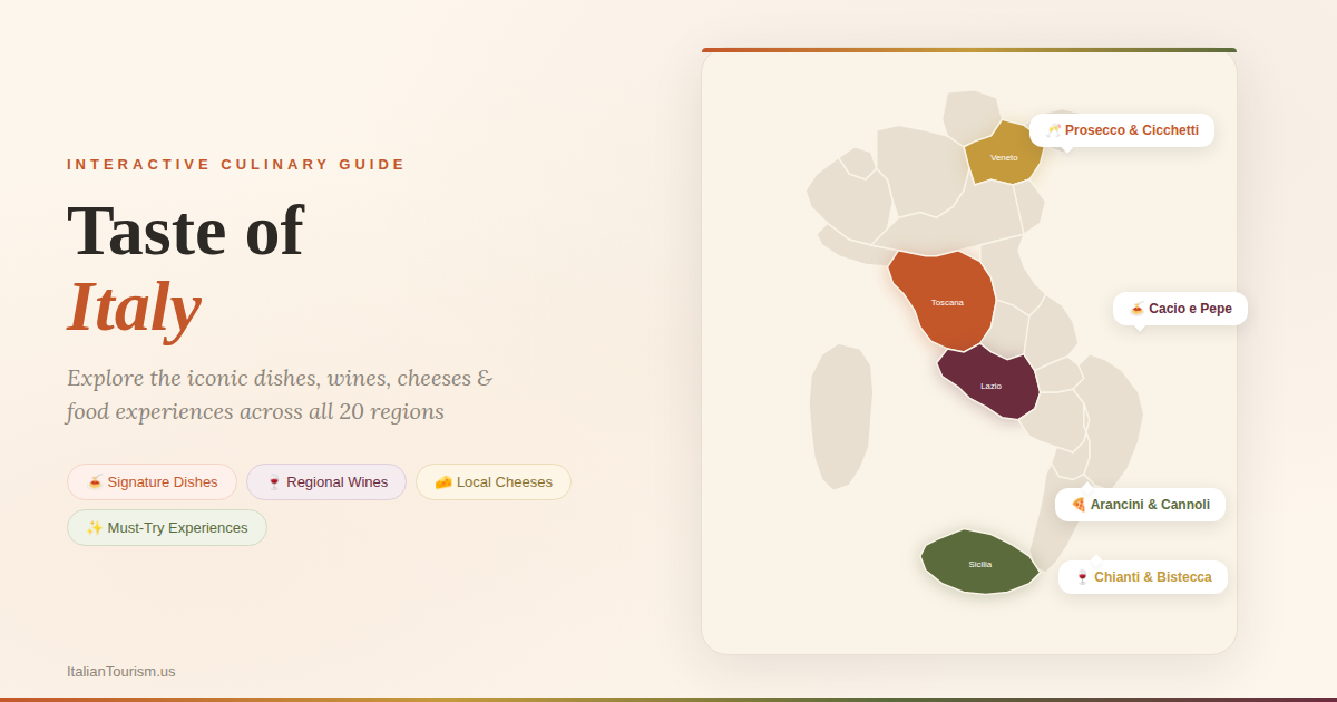 Interactive Food & Wine Map of Italy | ItalianTourism.us